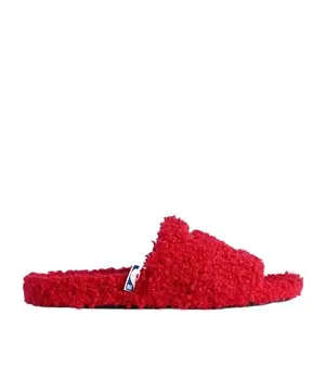 Balenciaga X Nba Furry Open Mule - Red/white