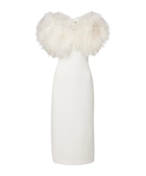David Koma Feather-trimmed Cocktail Dress