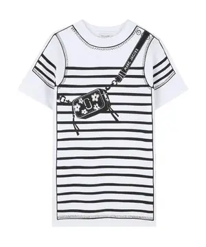 Marc Jacobs Short Sleeve T-shirt Dress With Graphic Print - White