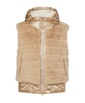 Bogner Yumi Faux Fur Down Vest - Nude