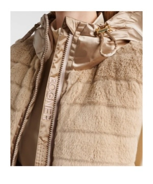 Bogner Yumi Faux Fur Down Vest - Nude