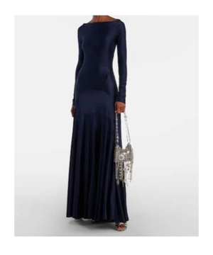 Rabanne Paneled Jersey Maxi Dress