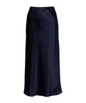 Dorothee Schumacher Sense Of Shine Silk-blend Satin Slip Skirt - Black