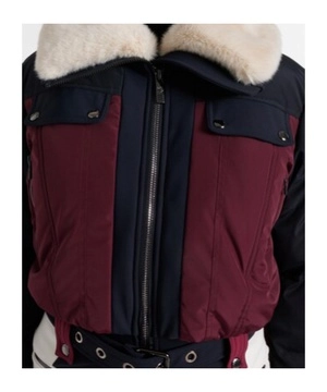 Fusalp Karei Color-blocked Ski Suit With Detachable Faux Fur Collar