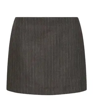 Marella Short Wool Skirt With Pinstripes