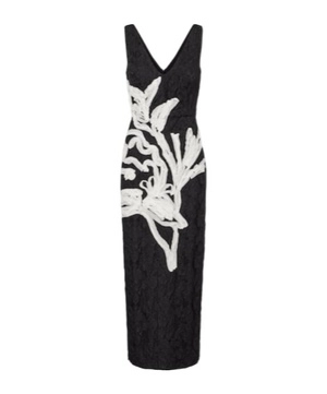 Erdem Floral Jacquard Midi Dress - Black