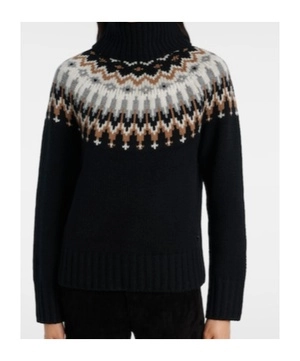 Bogner Ingrid Jacquard Cashmere Turtleneck Sweater