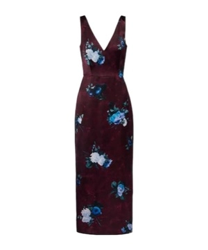 Erdem Floral Duchesse Cocktail Dress - Black