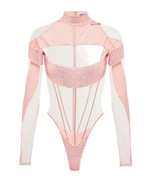 MUGLER Paneled Bodysuit