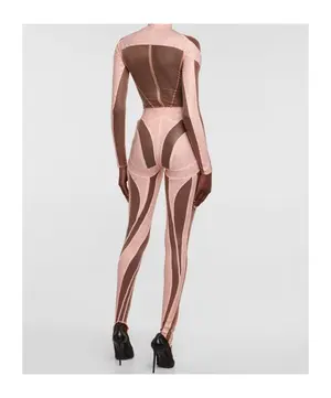 MUGLER Paneled Bodysuit