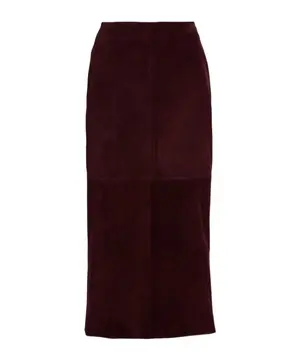 Nour Hammour High-waisted Skirt - Brown