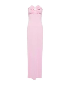 Magda Butrym Floral Appliqué Strapless Maxi Dress