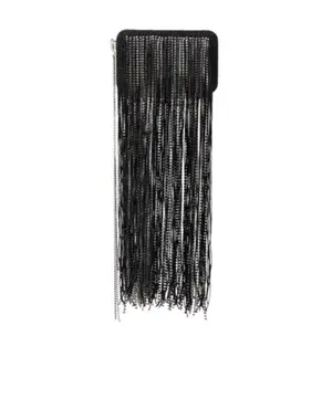 Magda Butrym Lelia Mini Embellished Fringed Clutch - Black
