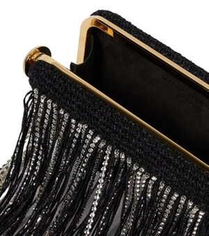 Magda Butrym Lelia Mini Embellished Fringed Clutch