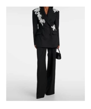 Rebecca Vallance Danna Floral-appliqué Blazer