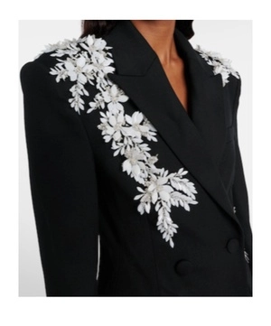 Rebecca Vallance Danna Floral-appliqué Blazer