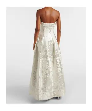 Simkhai Strapless Floral Jacquard Gown