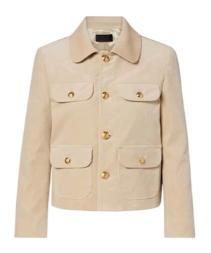 NILI LOTAN Button-down Casual Jacket - Nude