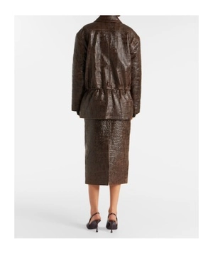 EMILIA WICKSTEAD Norcutt Croc-effect Leather Jacket