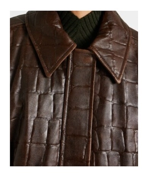 EMILIA WICKSTEAD Norcutt Croc-effect Leather Jacket