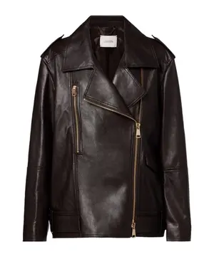 Dorothee Schumacher Sleek Statement Leather Biker Jacket - Black