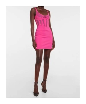 MUGLER Paneled Bustier Minidress