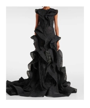 Maticevski Spiral Ruffled Gown