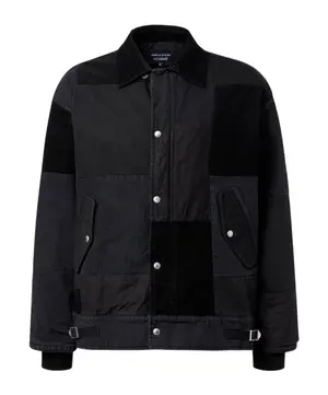 Comme Des Garçons Paneled Cotton Oxford Jacket - Black