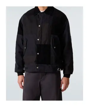 Comme Des Garçons Paneled Cotton Oxford Jacket