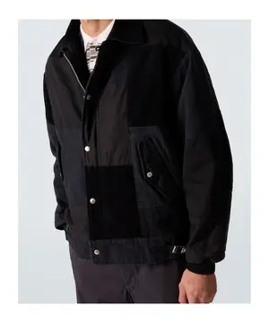 Comme Des Garçons Paneled Cotton Oxford Jacket
