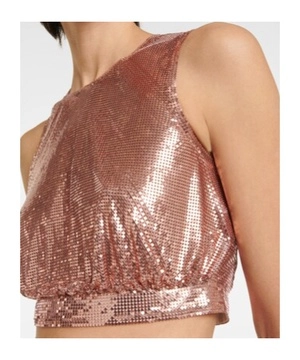 Rabanne Metallic Mesh Top