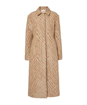 Tove Mira Cotton-blend Jacquard Coat - Nude