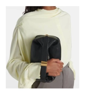 Calvin Klein Andy Small Leather Shoulder Bag - Black