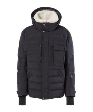 Bogner Down-filled Ski Suit Features A Detachable Fleece Hood - Black