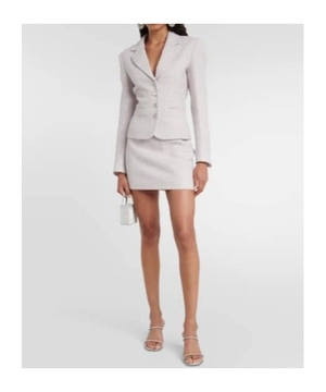 Alessandra Rich Sequined Single-breasted Tweed Blazer
