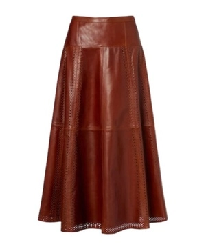 Ulla Johnson Aninda Leather Midi Skirt