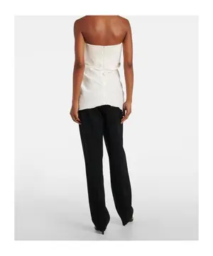 Tove Tuiren Draped Linen And Cotton-blend Top