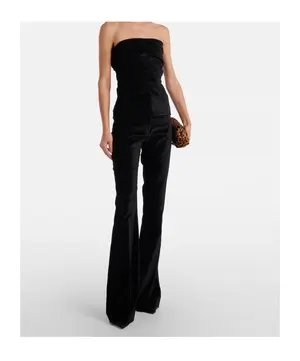 Tove Roux Cotton-blend Velvet Flared Pants