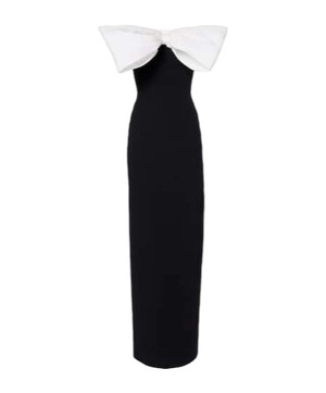 David Koma Bow-detail Gown - Black
