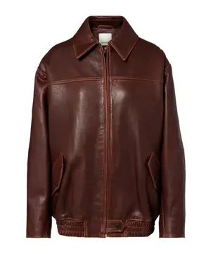 Simkhai Huntington Leather Jacket - Brown