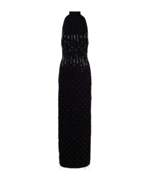 Galvan Embellished Maxi Dress - Black