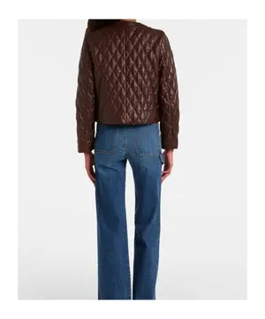 NILI LOTAN Cropped Leather Jacket