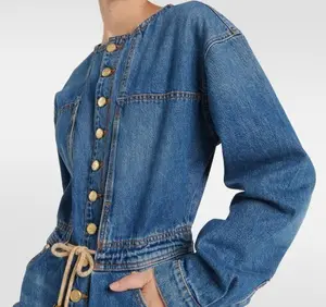 Ulla Johnson Stevie Wide-leg Denim Jumpsuit