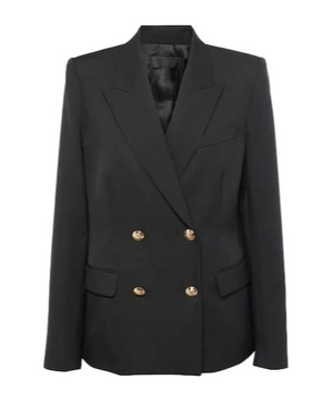NILI LOTAN Button-down Blazer - Black