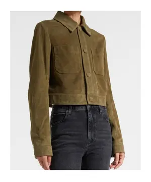 FRAME Button-front Leather Jacket