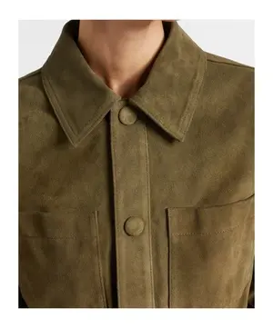 FRAME Button-front Leather Jacket