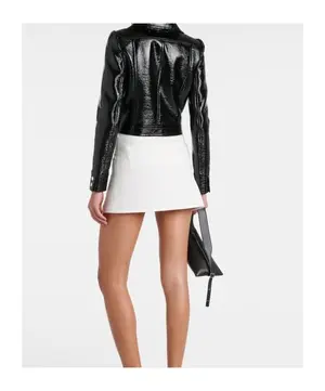 COURREGES Reedition Cropped Vinyl Jacket