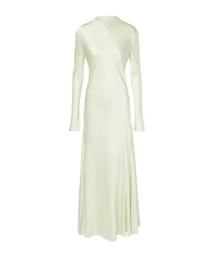 Tove Raquel Silk-blend Maxi Dress - White