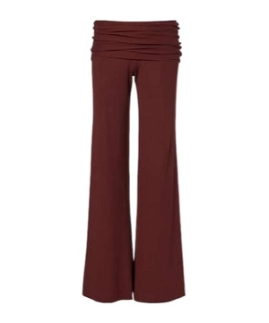AYA MUSE Silk-blend Wide-leg Pants - Brown