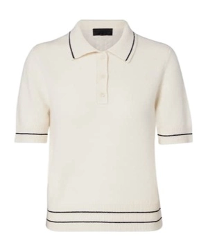 NILI LOTAN Short-sleeved Polo Shirt - White